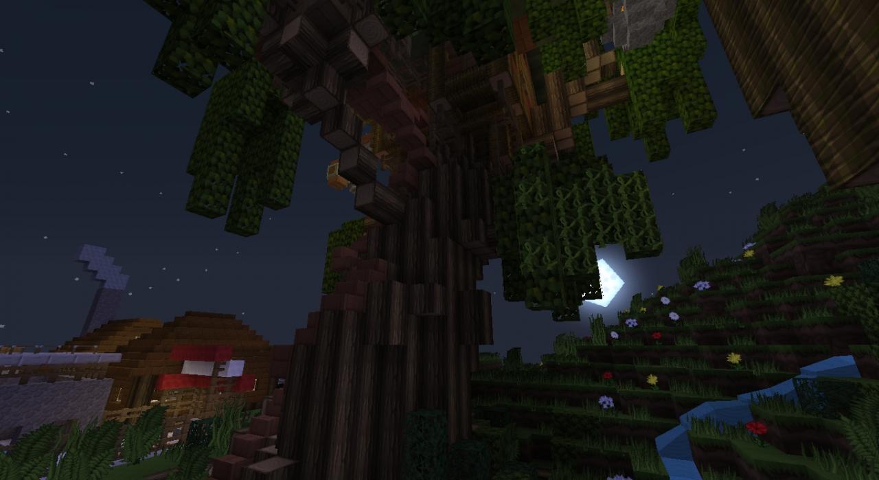 Fantasy Elfish Tree House Minecraft Map