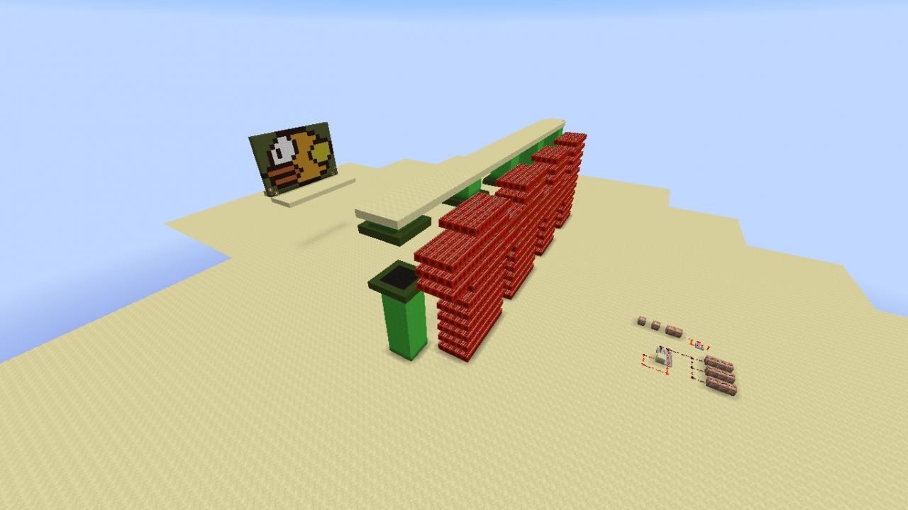 Flappy Bird In Minecraft Minecraft Map