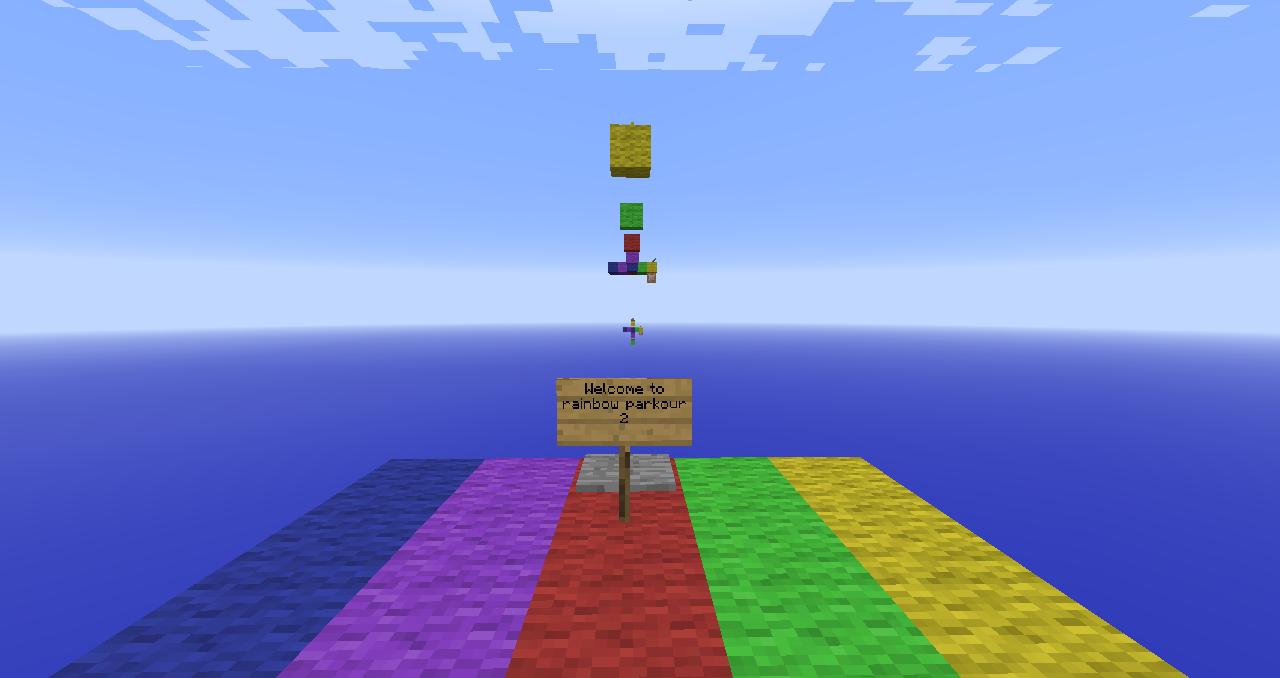 Rainbow parkour 2 Minecraft Map
