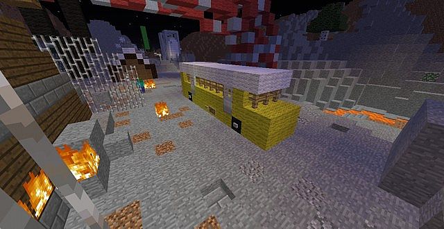 Amazing Map Tranzit From BO2 Multiplayer fully functional Minecraft Map