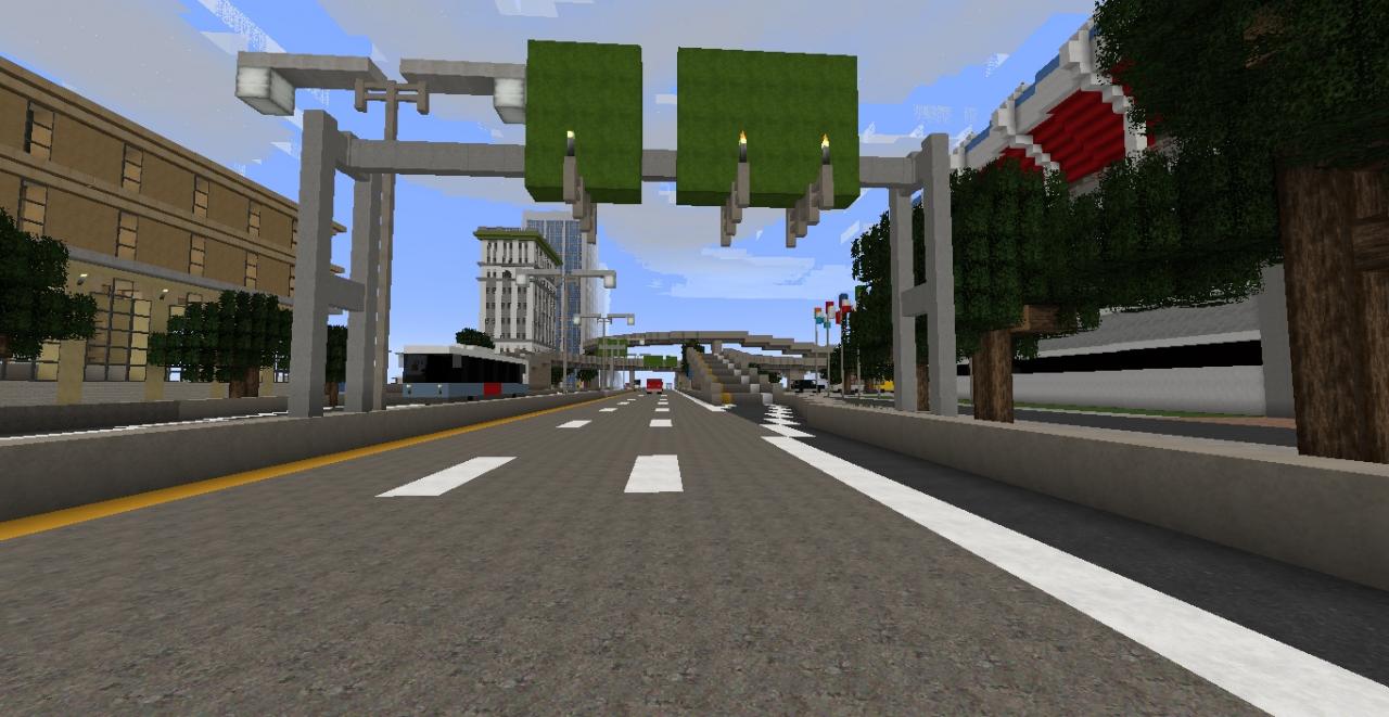 Lapiz Freeway Downtown Area Minecraft Map