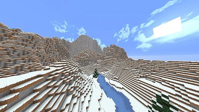 snowy mountain summit Minecraft Map