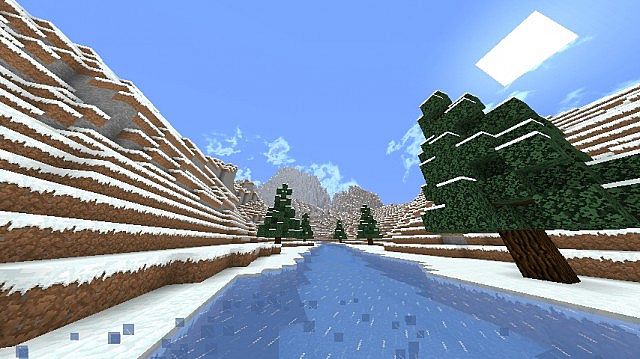 snowy mountain summit Minecraft Map