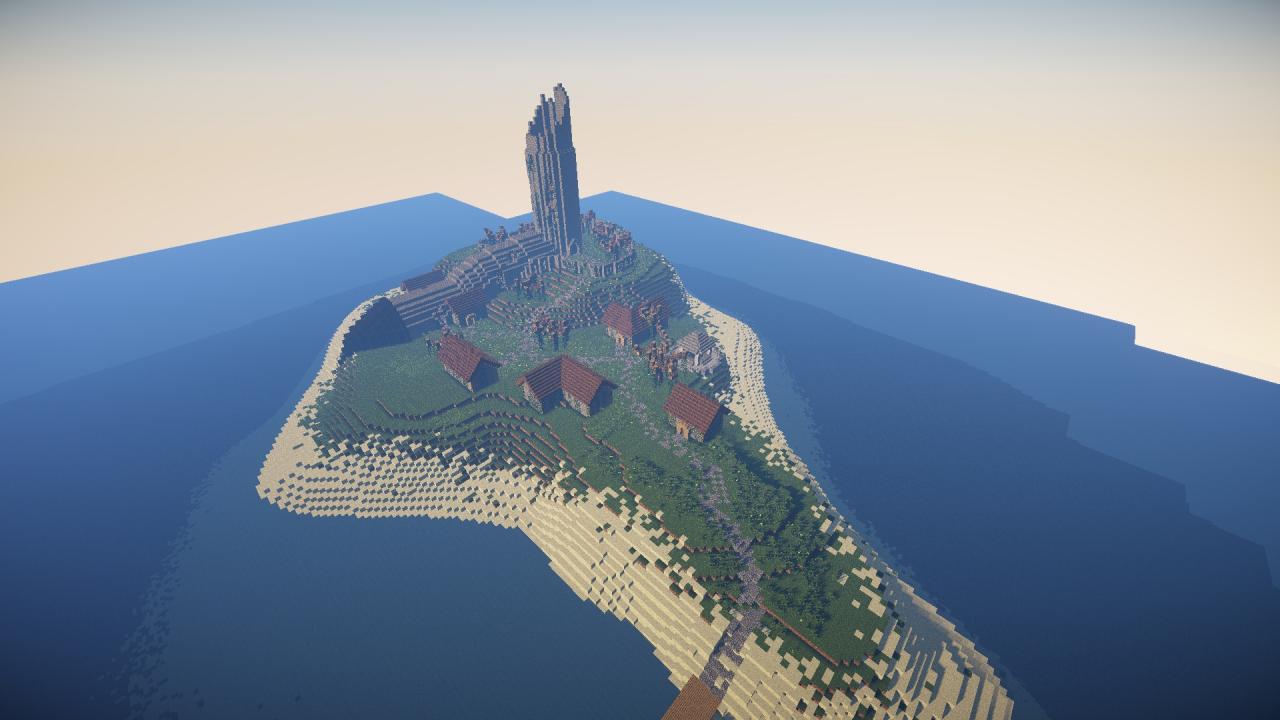 broken tower island Minecraft Map