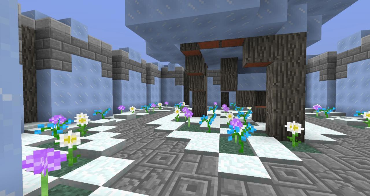 Ice Themed Garden Minecraft Map