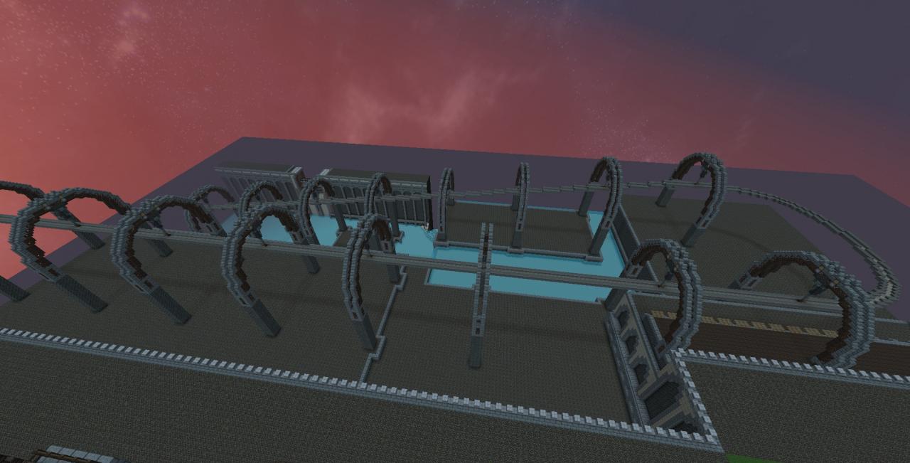 Funky Steampunk Monorail Trainsystem Minecraft Map