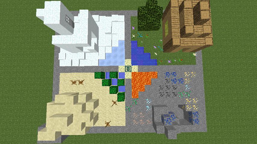 PVP Arena Works with Command Blocks Fun to Play Minecraft Map