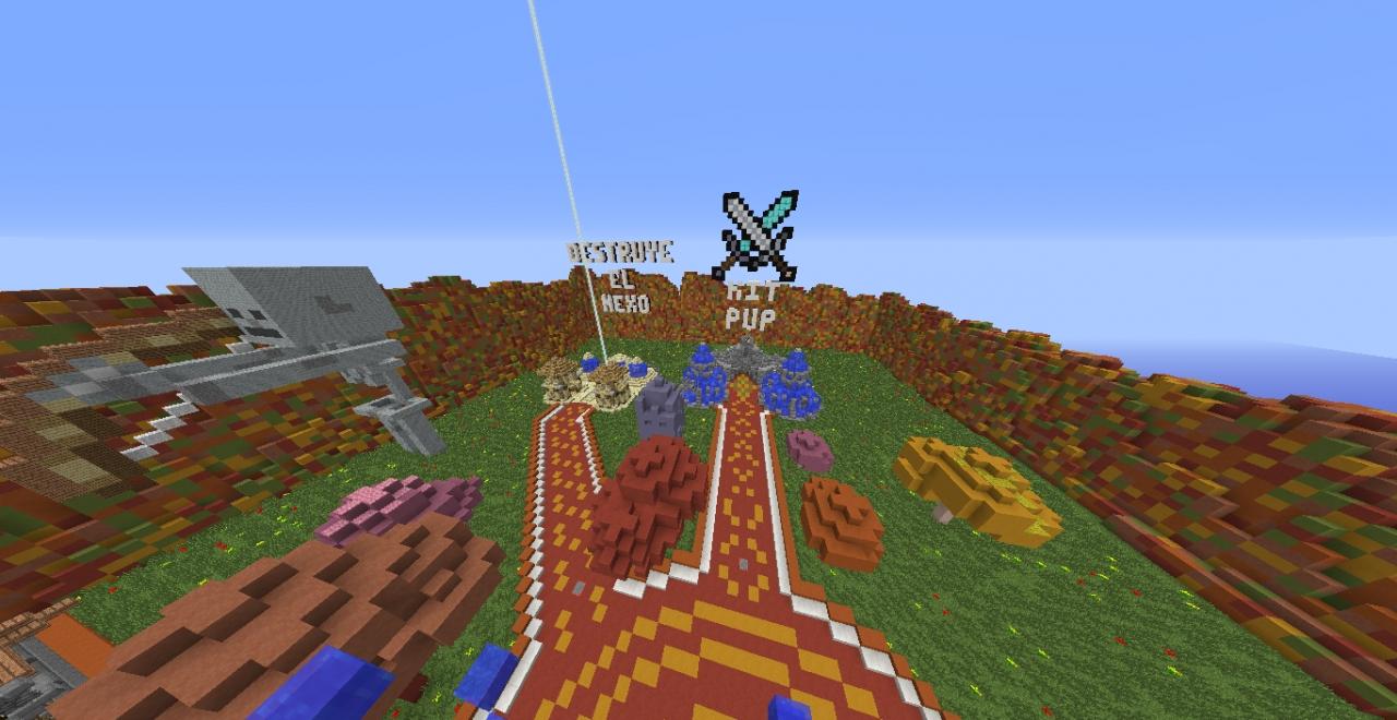 Server Hub Spawn, Arcade, KitPvp, Defend the villager, Dragon Scape ...