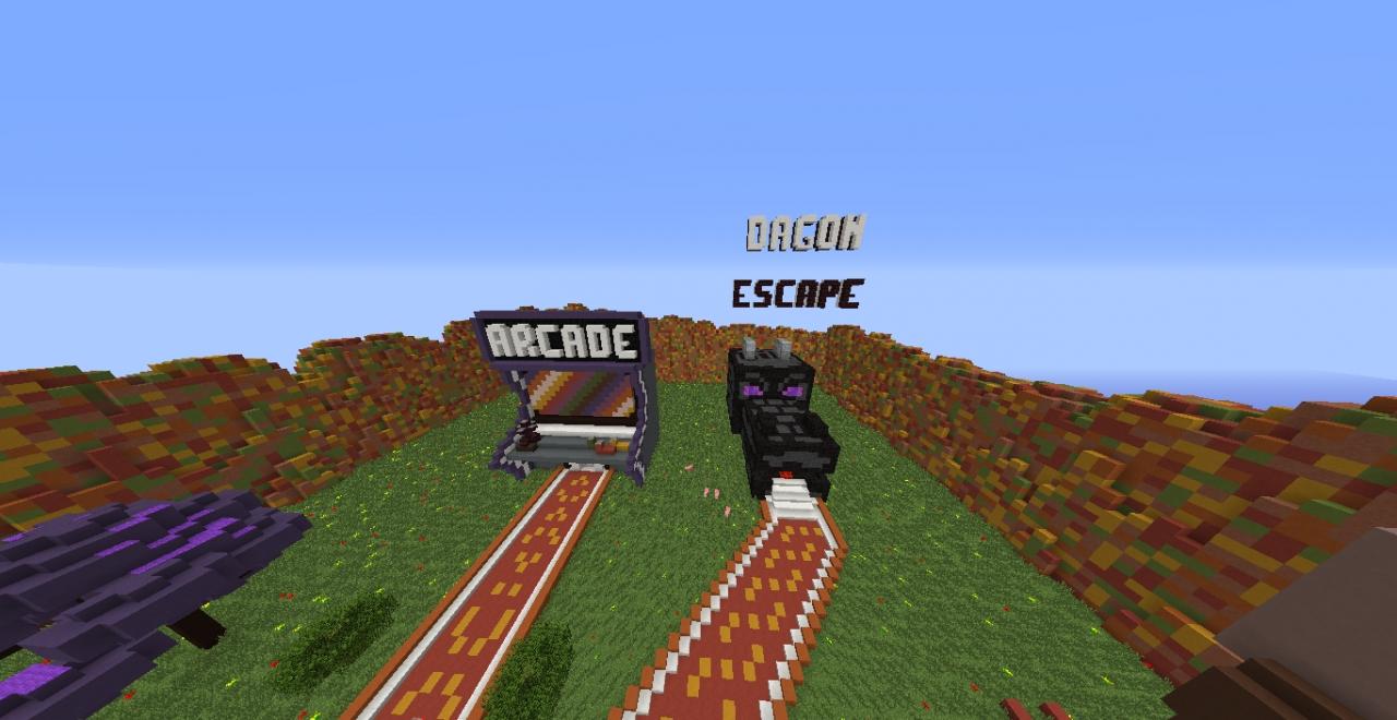Server Hub Spawn, Arcade, KitPvp, Defend the villager, Dragon Scape ...