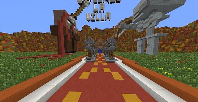 Server Hub Spawn, Arcade, KitPvp, Defend the villager, Dragon Scape ...