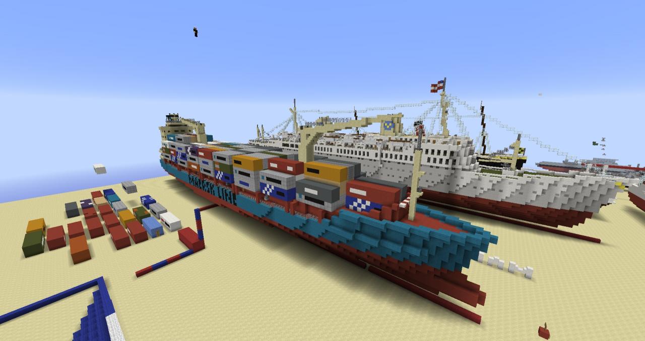 Maersk Alabama - Container Ship + Schematic Minecraft Map
