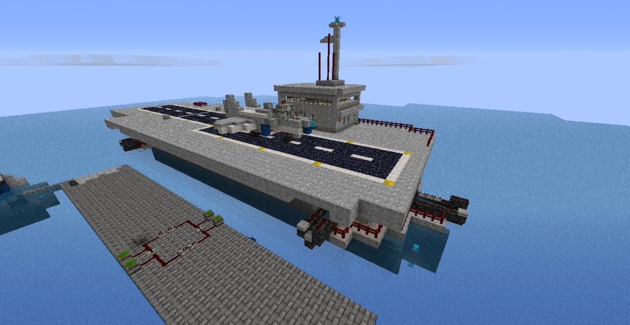 Simple Air-craft Carrier [ with schematic ] Minecraft Map