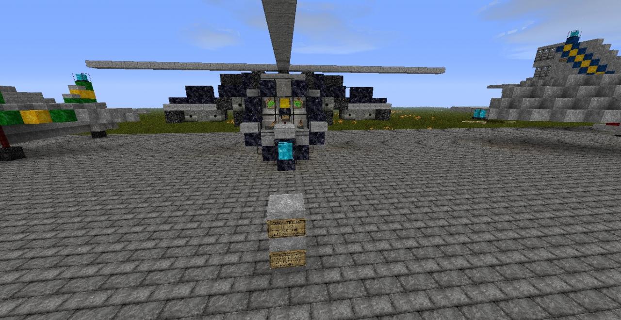 UH-60 BlackHawk Helicopter [ with schematic ] Minecraft Map