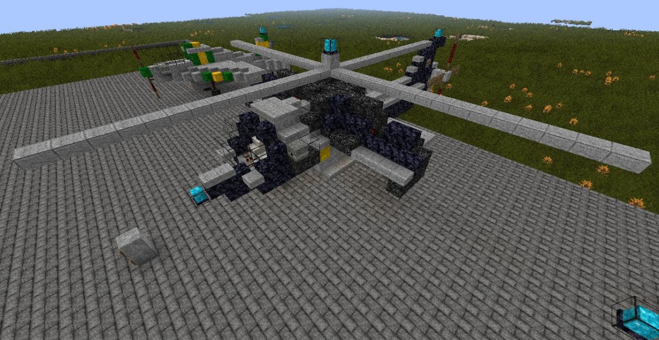 UH-60 BlackHawk Helicopter [ with schematic ] Minecraft Map