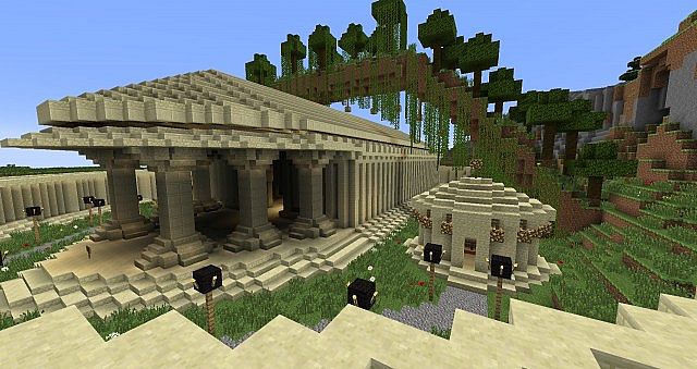 Sandstone Temple. Minecraft Map