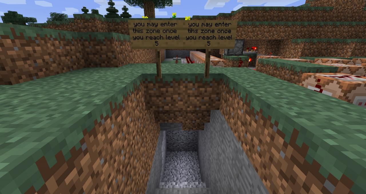 Unlockable Zones Example Minecraft Map