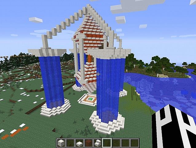 Simple town spawn building Minecraft Map