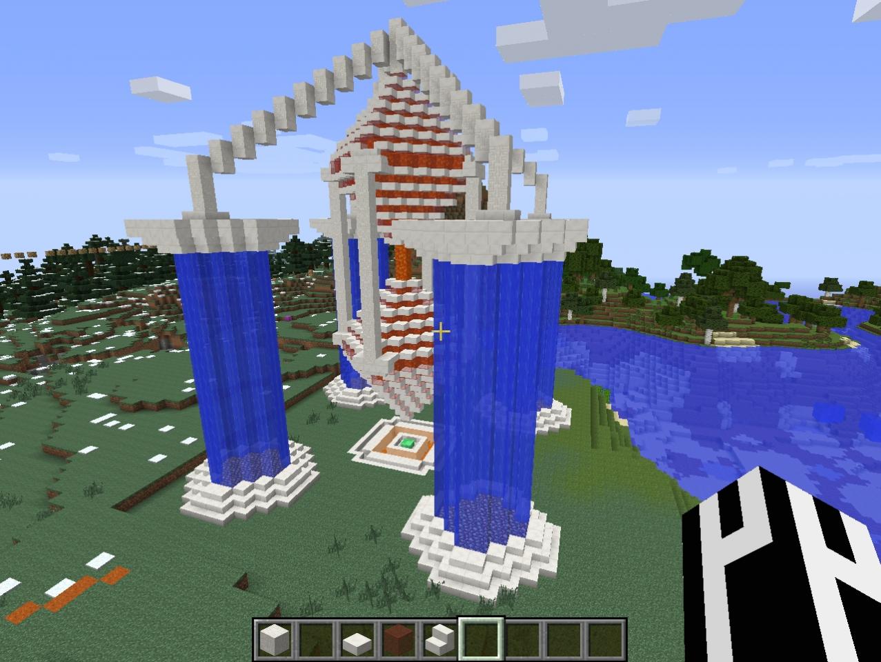 Simple town spawn building Minecraft Map