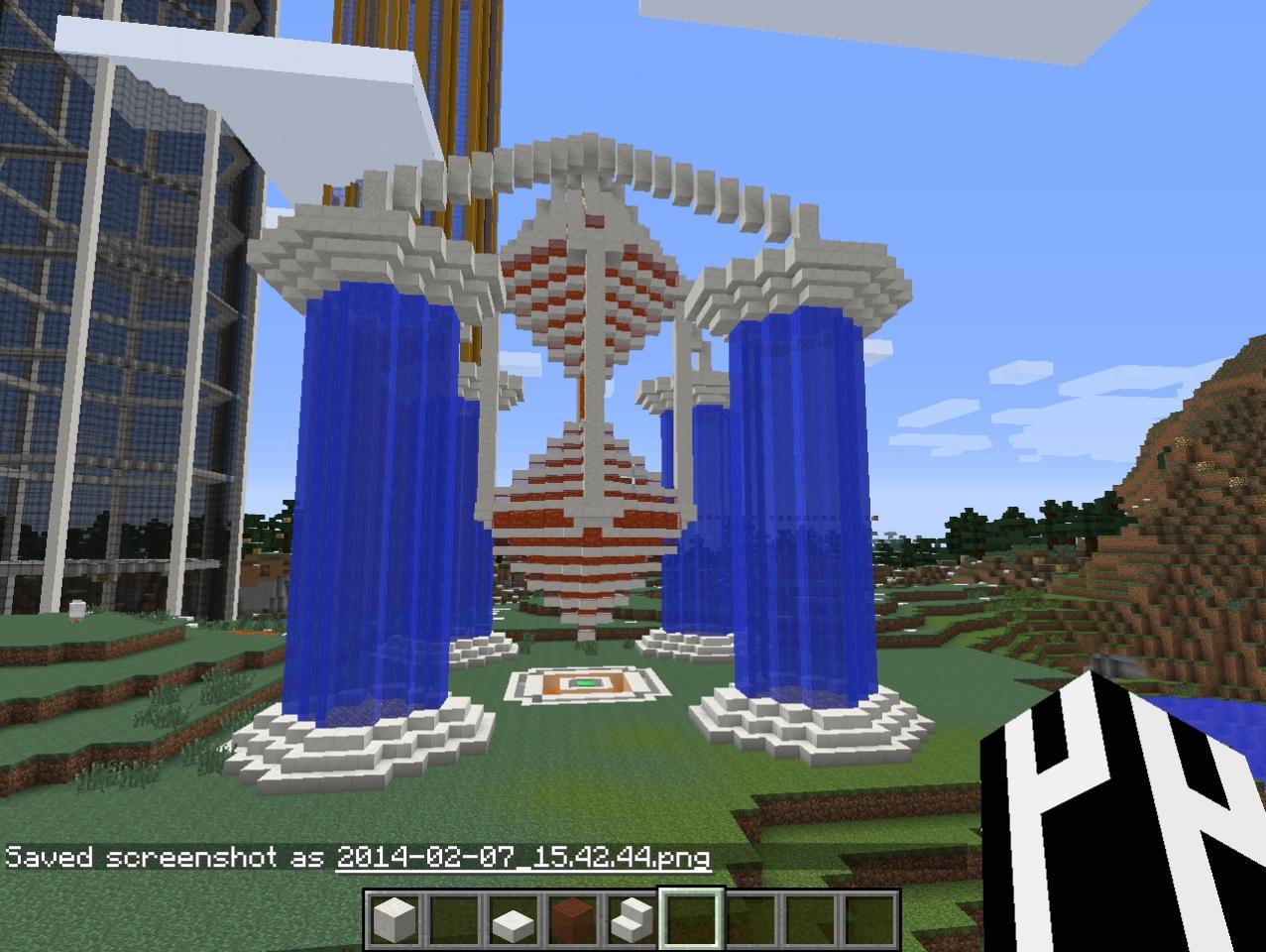 Simple town spawn building Minecraft Map