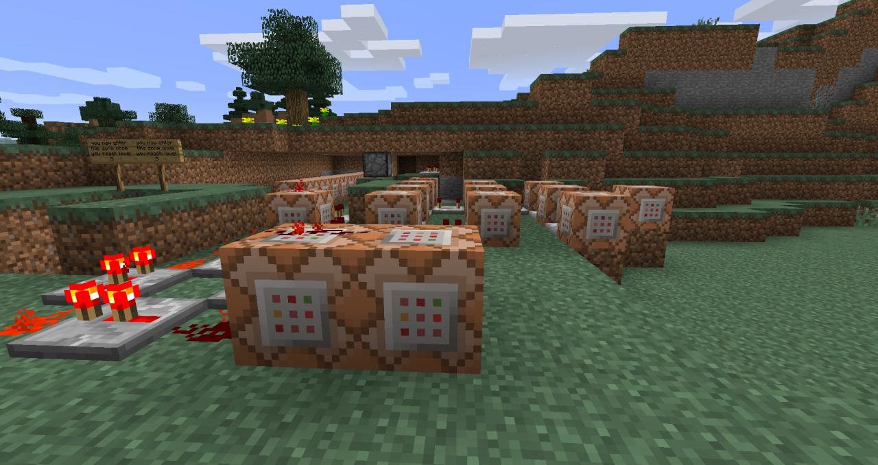 Unlockable Zones Example Minecraft Map