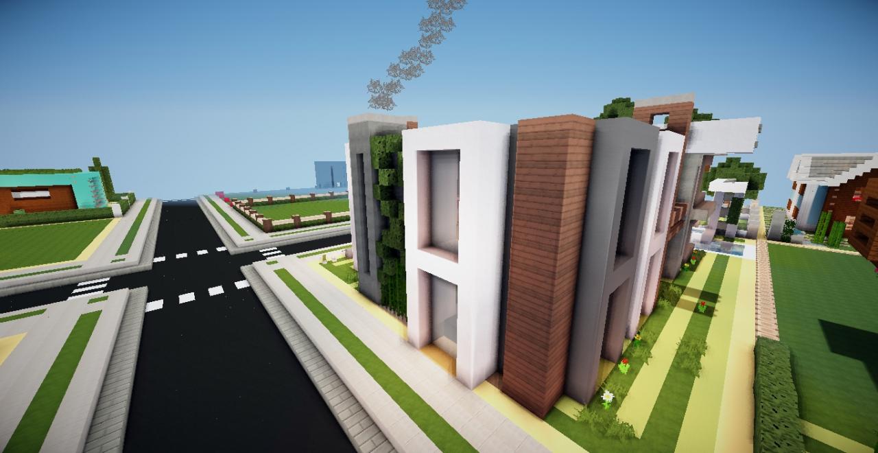 Minecraft Modern House "Grey" Minecraft Map