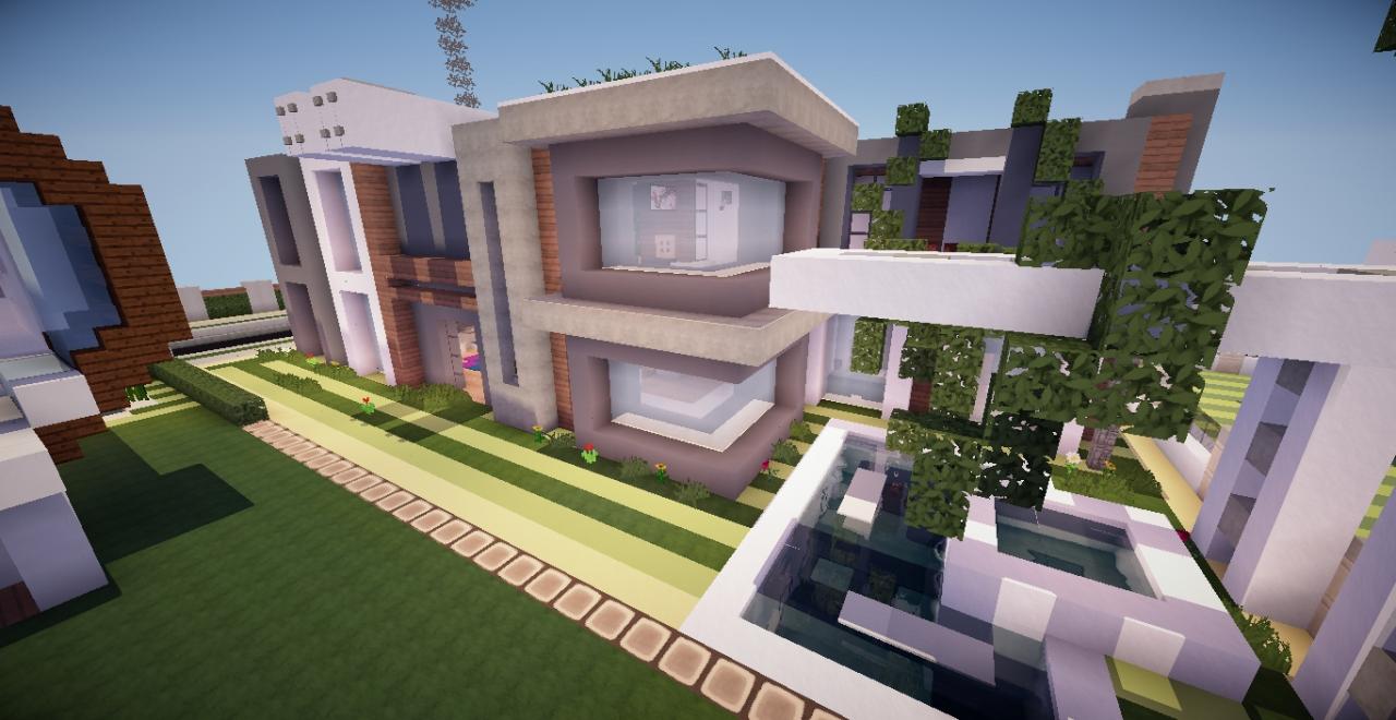 Minecraft Modern House "Grey" Minecraft Map