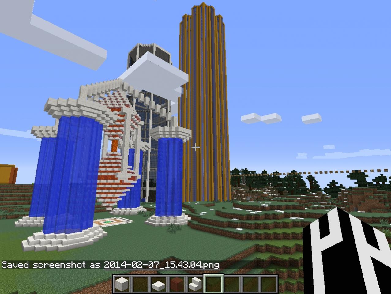 Simple town spawn building Minecraft Map