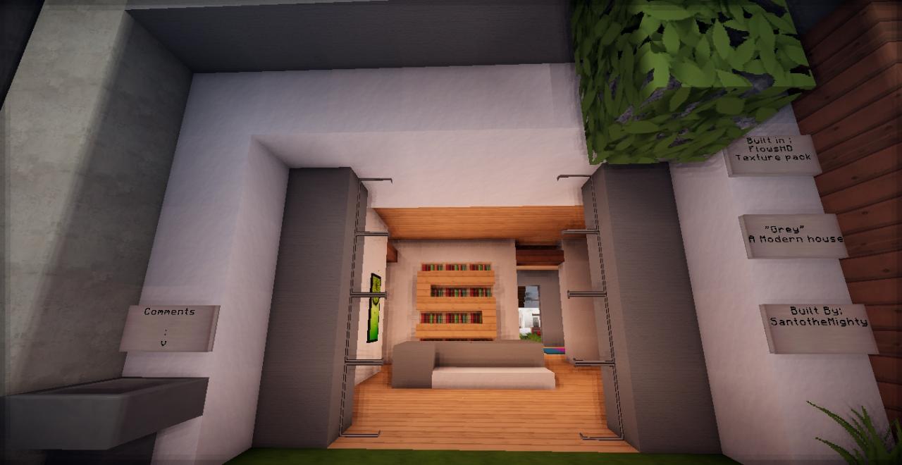 Minecraft Modern House "Grey" Minecraft Map
