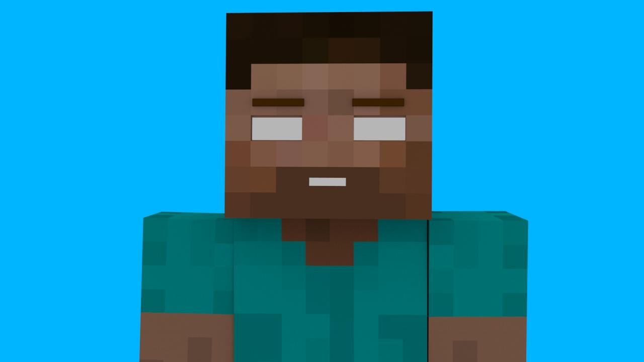 COMPLETELY rigged steve(+face shapekeys)(For Blender Animations ...