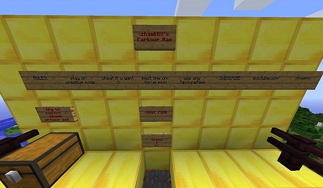 zhawk's Crazy Sprint Parkour Map! Minecraft Map