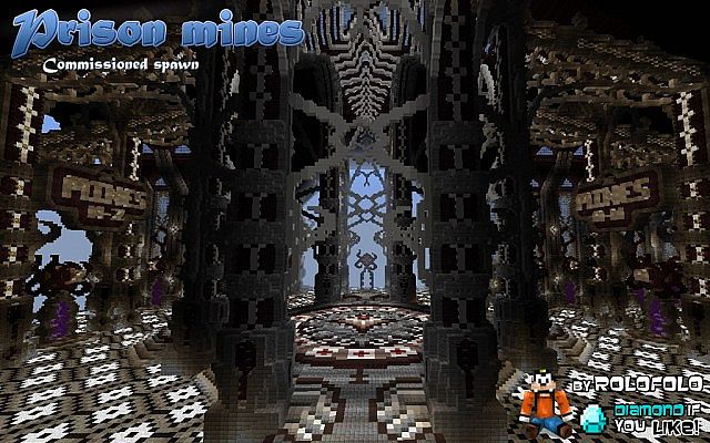 [Gothic-Evil Fantasy] Huge Prison Spawn - [Commission by TheVoidNet] Minecraft Map