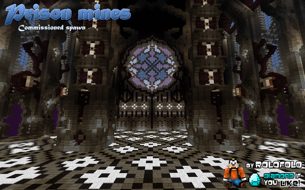 [Gothic-Evil Fantasy] Huge Prison Spawn - [Commission by TheVoidNet] Minecraft Map