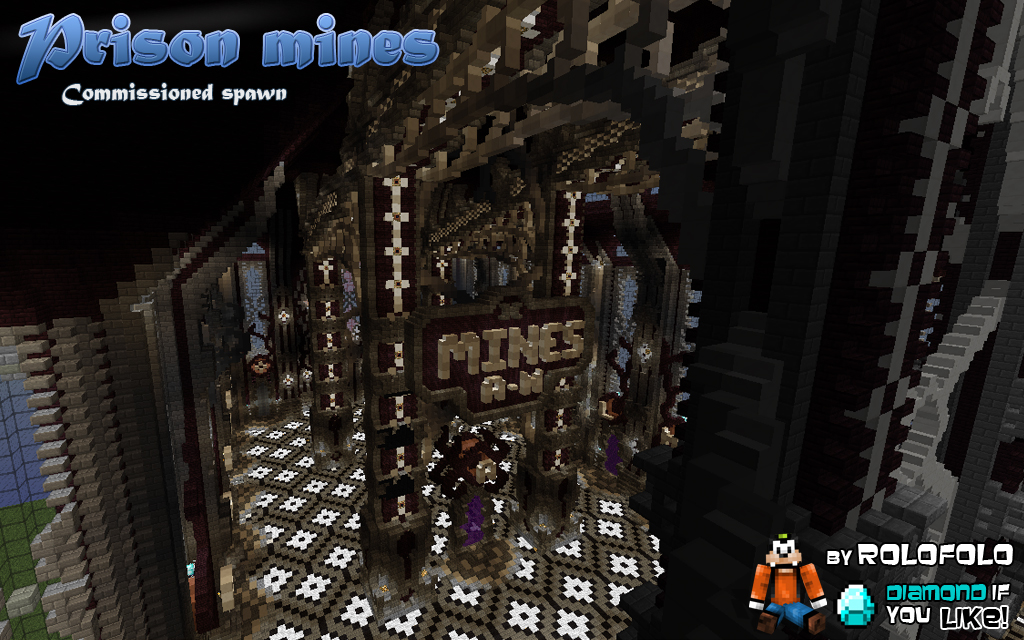 [Gothic-Evil Fantasy] Huge Prison Spawn - [Commission by TheVoidNet] Minecraft Map