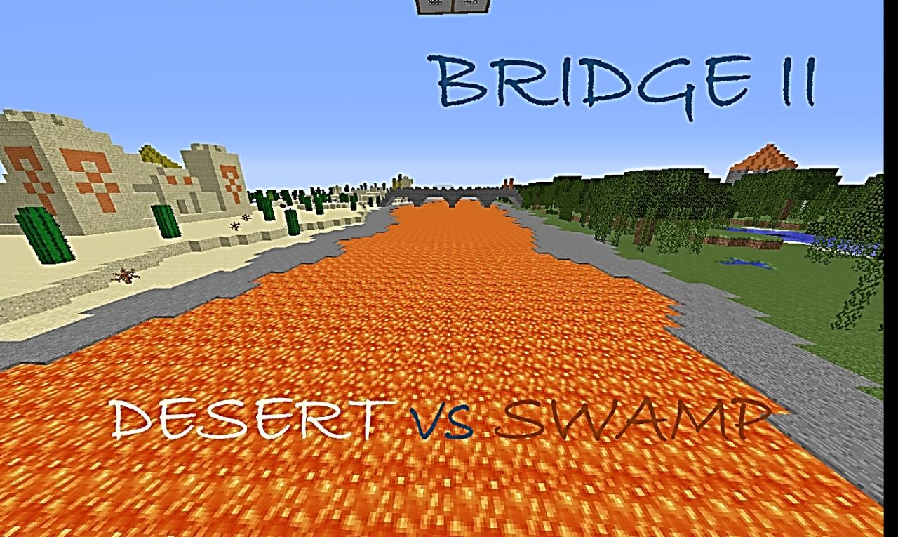 BRIDGE 2 - SWAMP VS DESERT PVP MAP Minecraft Map
