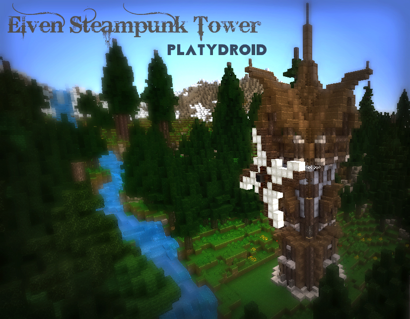 Elven/Steampunk Windmill (New Version Update!) Minecraft Map