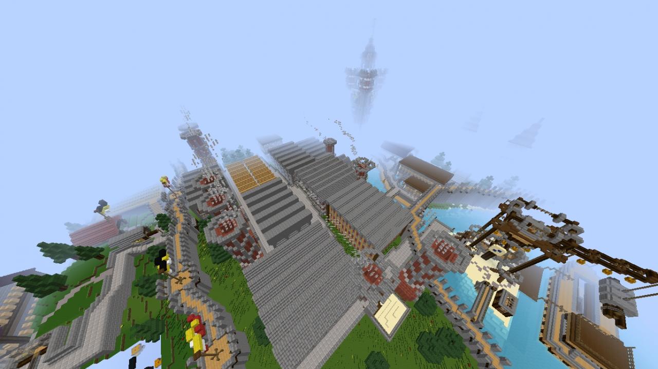 Khattanov Ostrov; City with Custom terrain (Downloadable) Minecraft Map