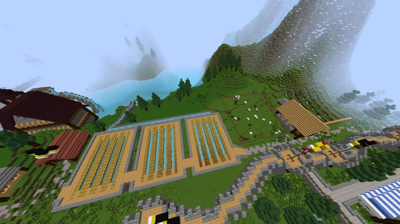 Khattanov Ostrov; City with Custom terrain (Downloadable) Minecraft Map