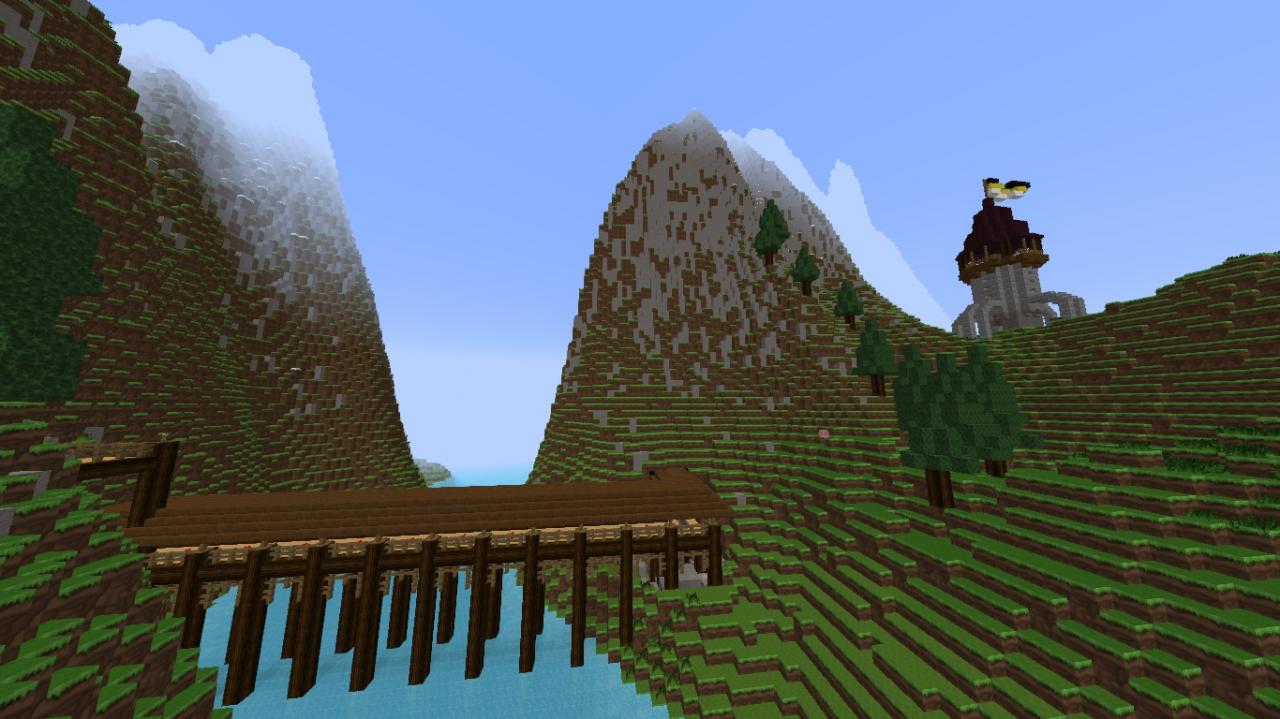 Khattanov Ostrov; City with Custom terrain (Downloadable) Minecraft Map