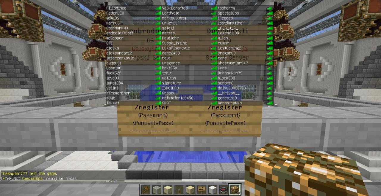 Galaxy Srbija Srpski Minecraft server Minecraft Server