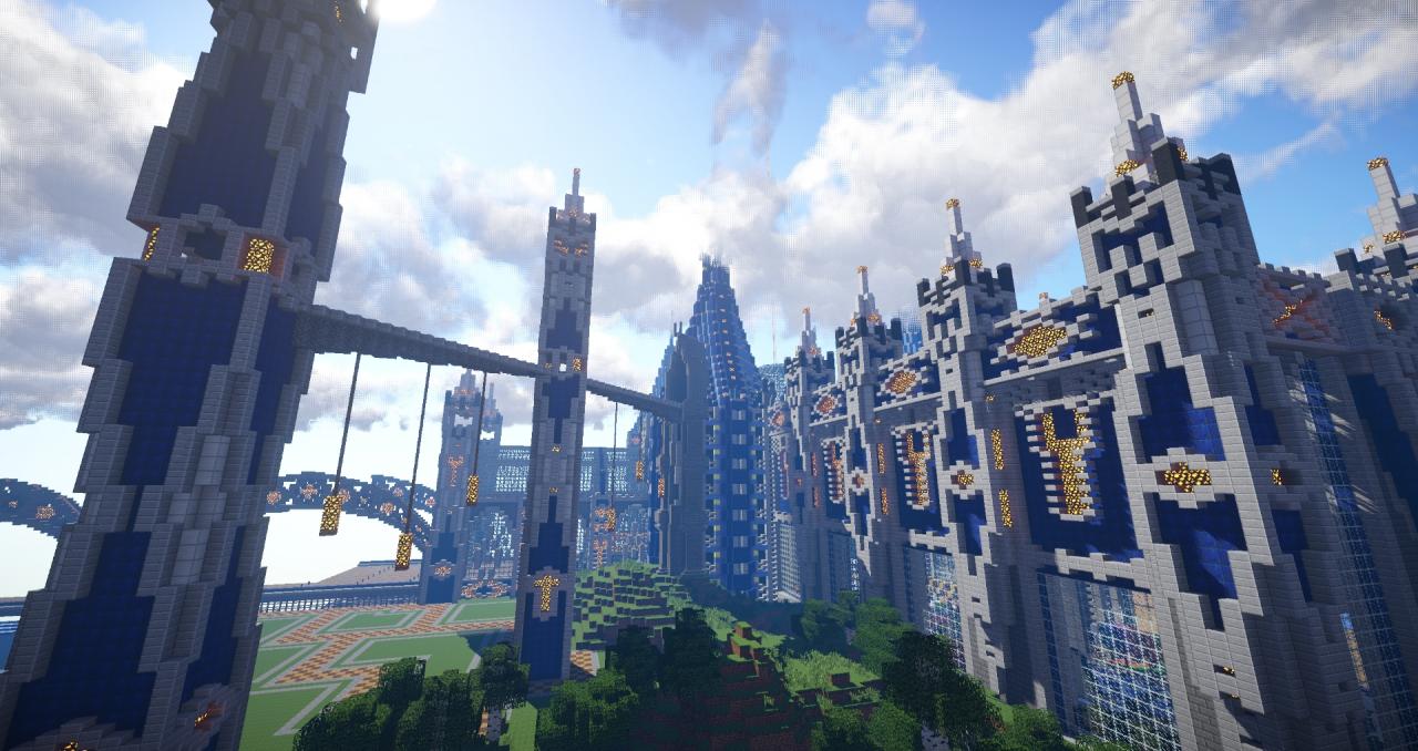 Big spawn building with portal room Minecraft Map