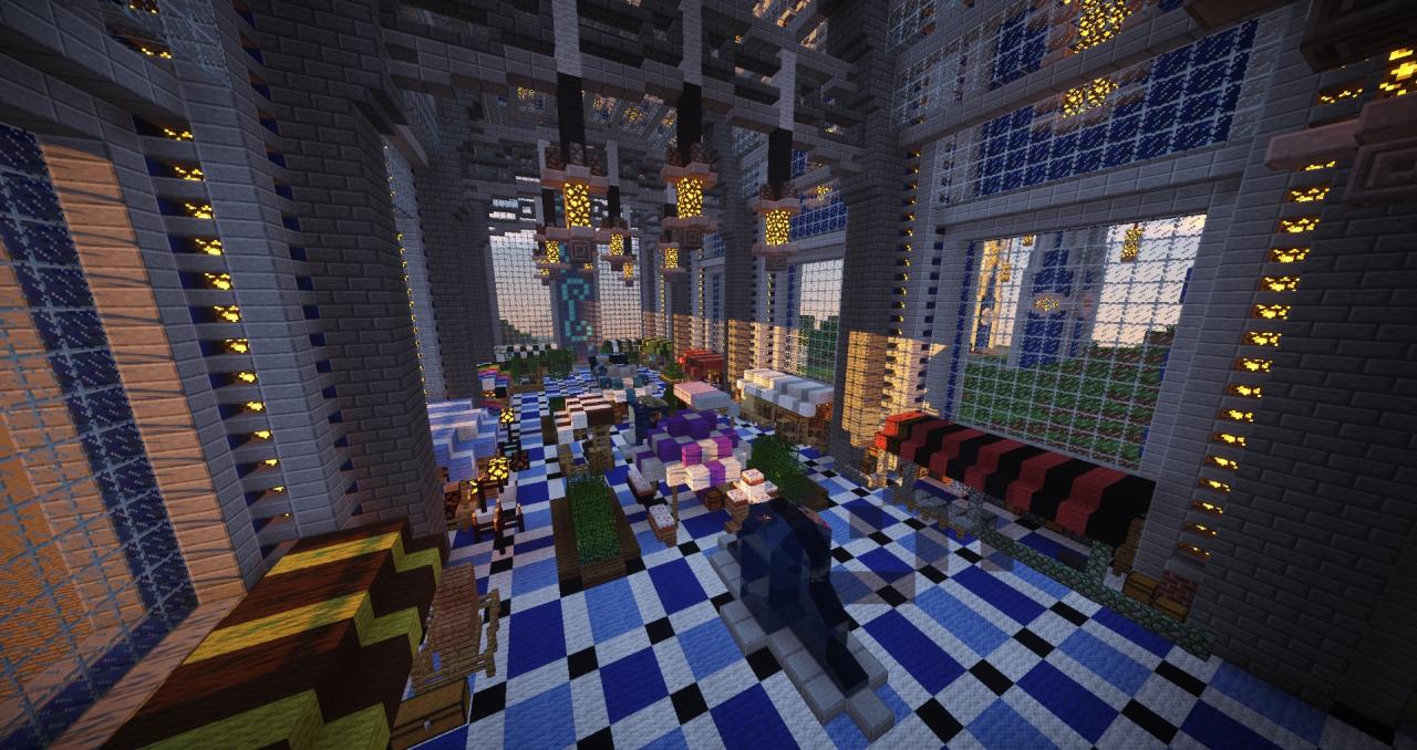 Big spawn building with portal room Minecraft Map