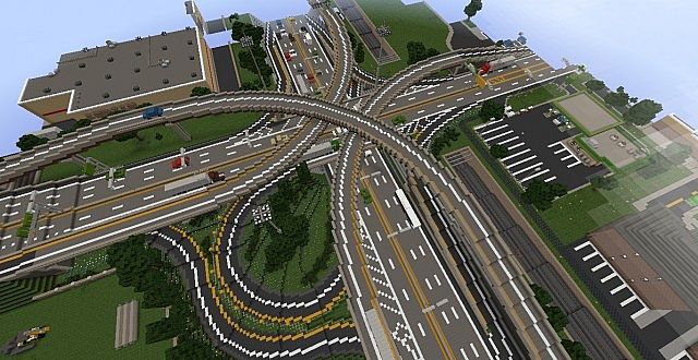 4 Level Stack Interchange | Lapiz Point Minecraft Map