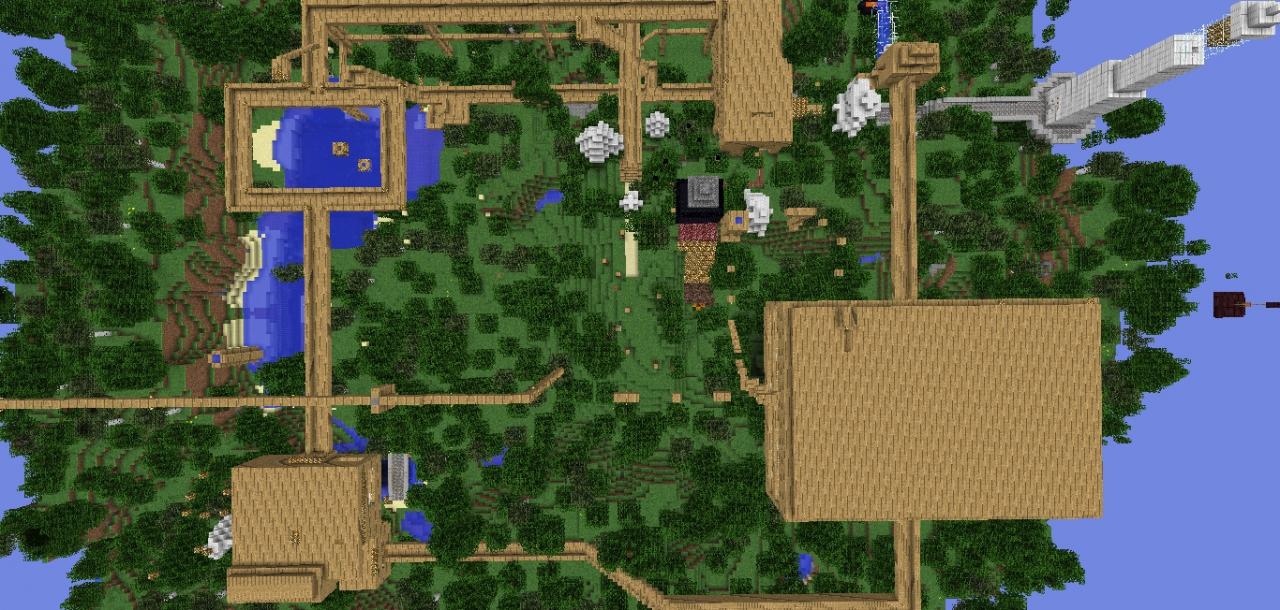 The Amazing Wooden Tree Fort Minecraft Map