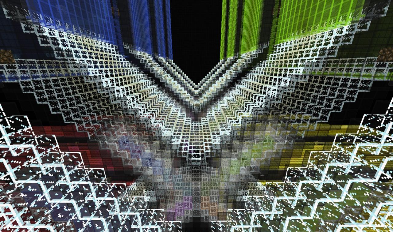 Huge colored glass spawn Minecraft Map