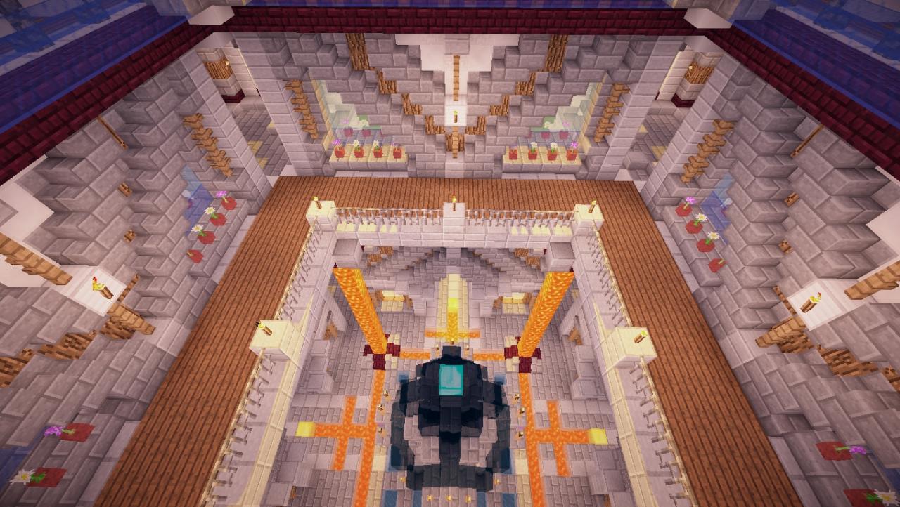 Sky Mansion Spawn w/ 12 Portal Platforms Minecraft Map