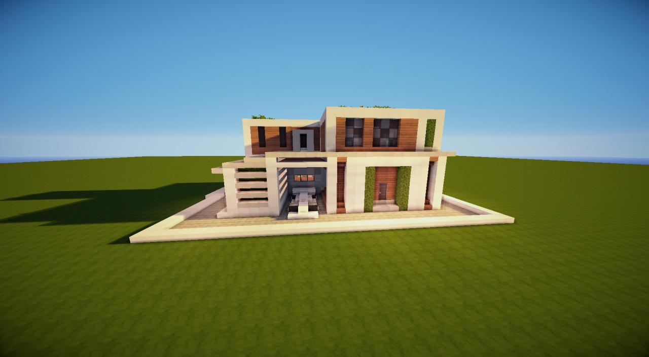 Modern House with Sports Car Minecraft Map