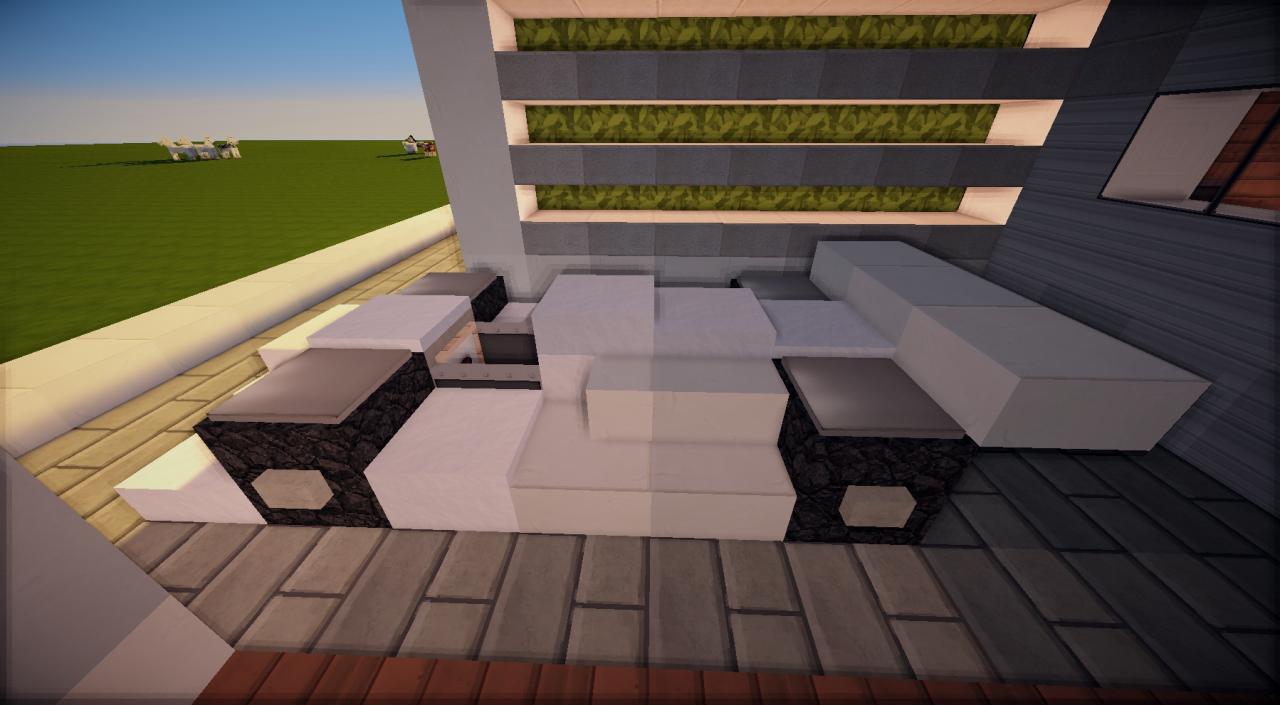 Modern House with Sports Car Minecraft Map