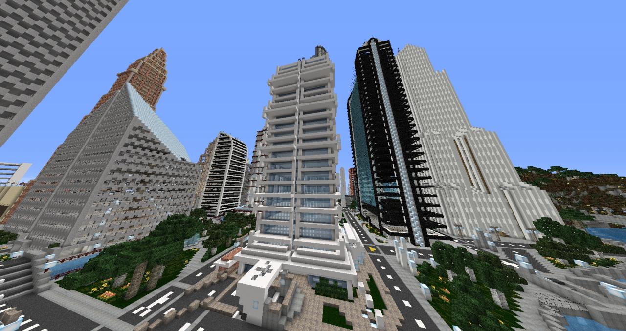 MammerJammer Modern Skyscraper Pack!!! Currently 10 Skyscrapers included Minecraft Map