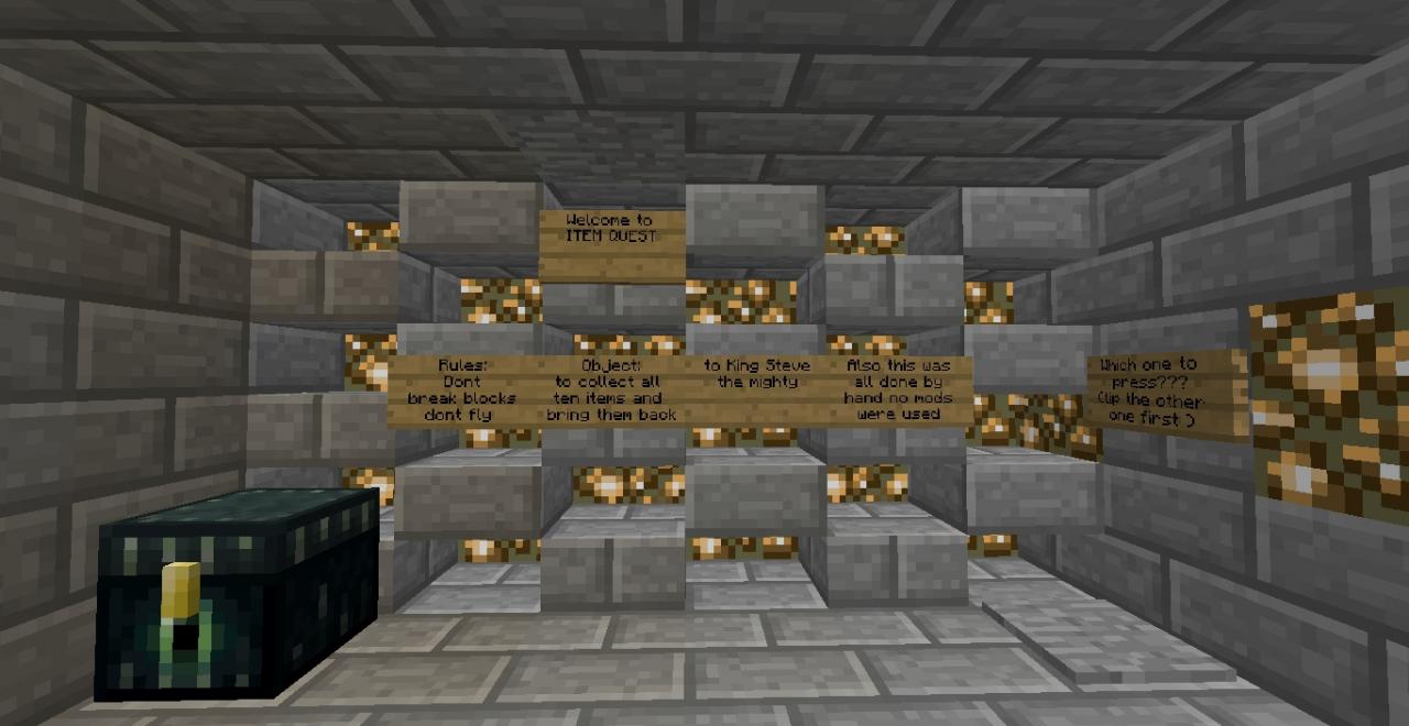 []Item collector[]V2 Minecraft Map