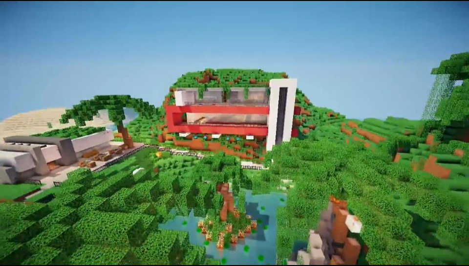 Underground Modern Mountain House Minecraft Map